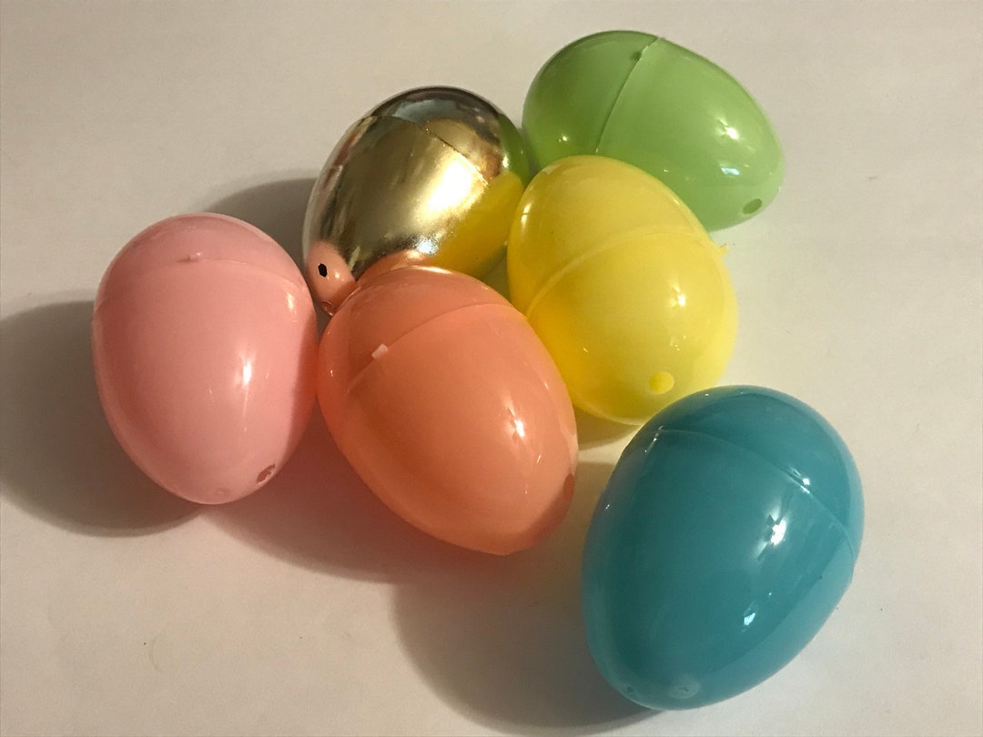 18 (3 Each Color Pictured) Count Colored Plastic Eggs Party Favor, 60 ...