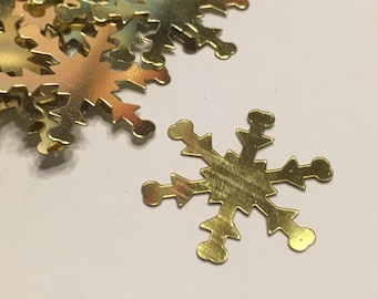 25 White Snowflake Confetti / Sequins 24 Mm 33 | Etsy