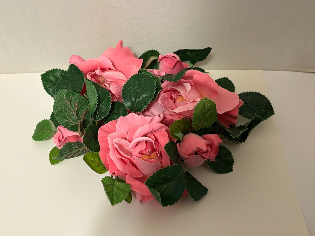 Pink Rose Candle Ring, About 8 Inches (BR24) - Etsy