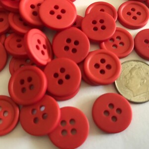 50 Count Small Red Acrylic Buttons, 15 Mm (4) - Etsy