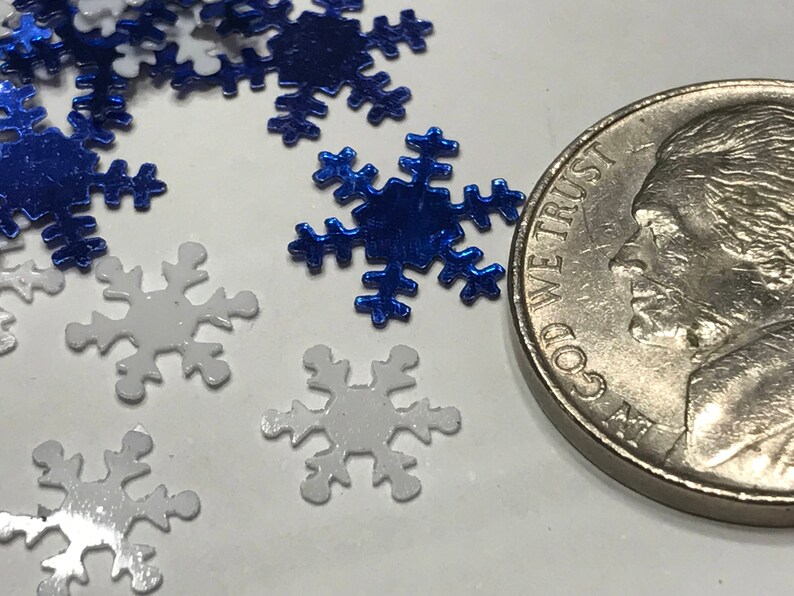 Small Tiny Assorted Snowflake Confetti Mix 9 and 13 Mm 6 - Etsy