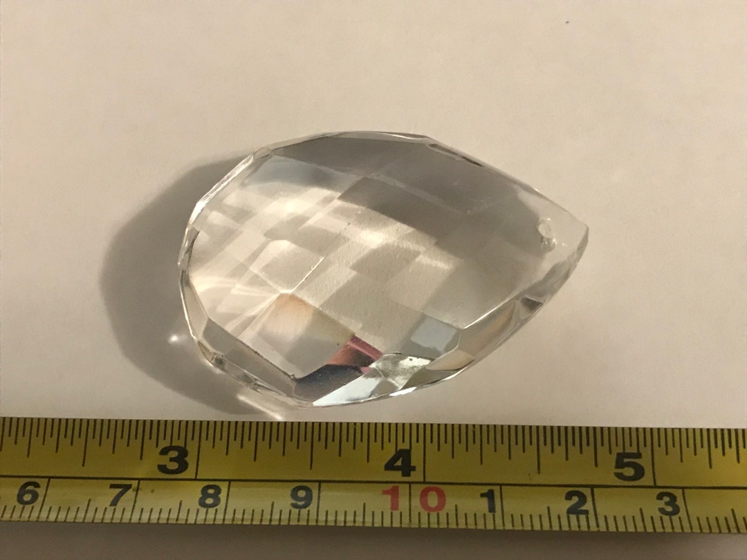 LARGE Vintage Crystal Prism, 1 1/2 X 1 3/4 Inch (RR40) - Etsy