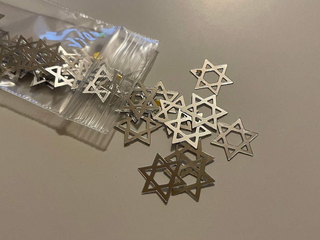 Silver Color Star of David Confetti, 12 Mm (23) - Etsy