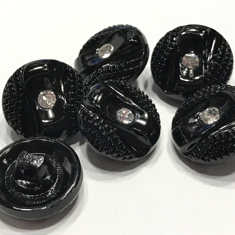 Black Rhinestone Buttons - Etsy