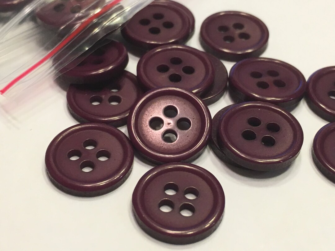 30 Dark Grape / Plum Acrylic 4 Hole Buttons, 13 Mm (B13) - Etsy