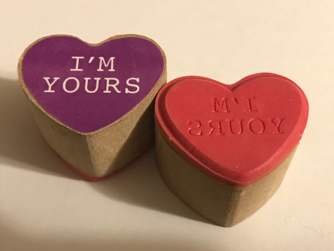 Small " I'm Yours " Heart Rubber Stamp, 1 Inch (BB4/12) - Etsy