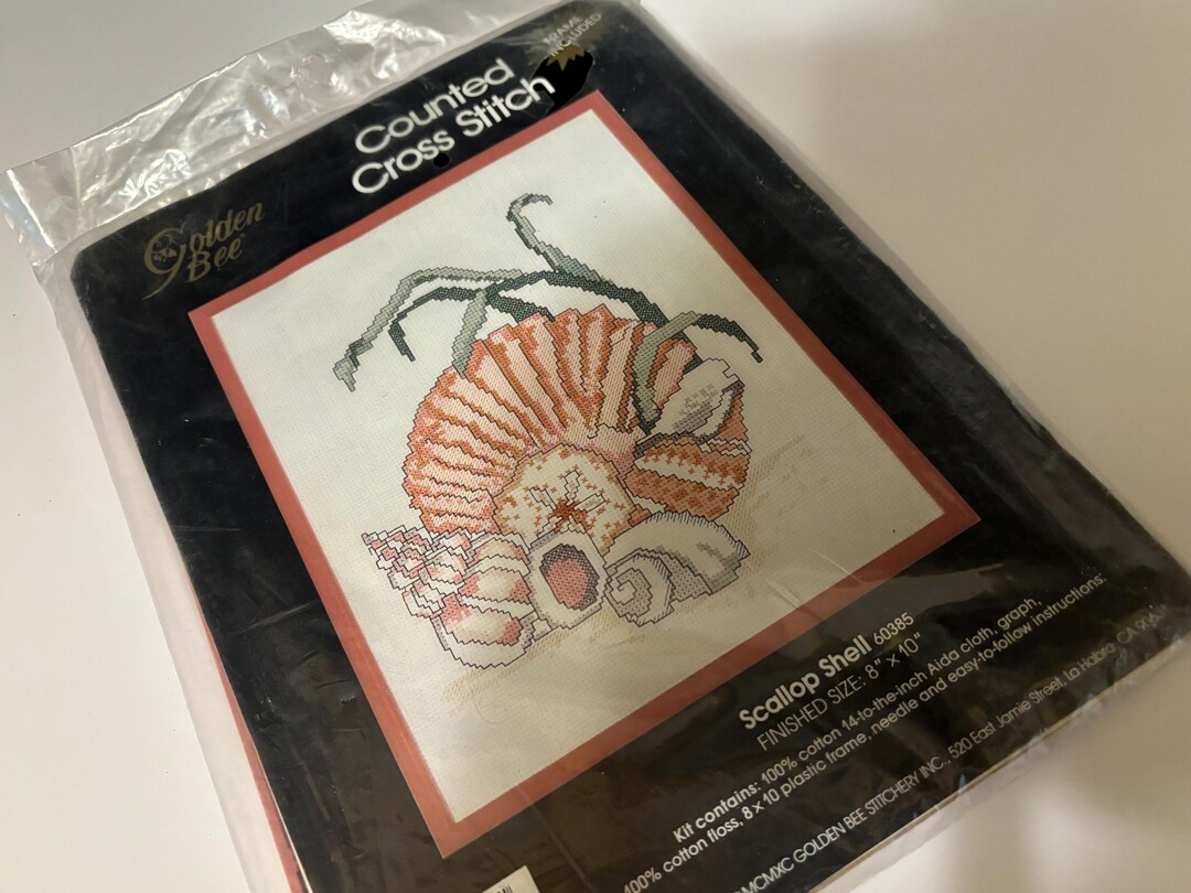 Scallop Shell, Cross Stitch Kit, 8 X 10 Inches MR - Etsy