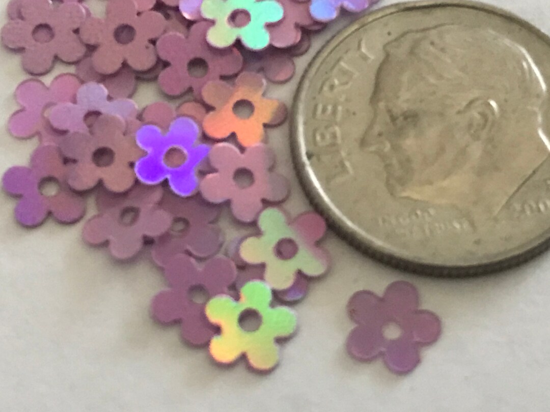 Rose Pink Color Flower Sequins / Confetti, 6 Mm (25)M - Etsy