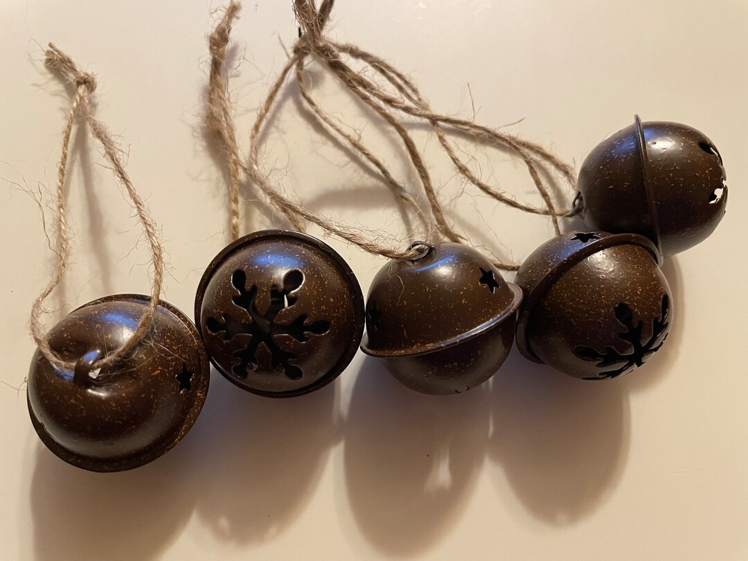 5 Rustic Metal Snowflake Jingle Bells, 1 1/2 Inch (A17) - Etsy