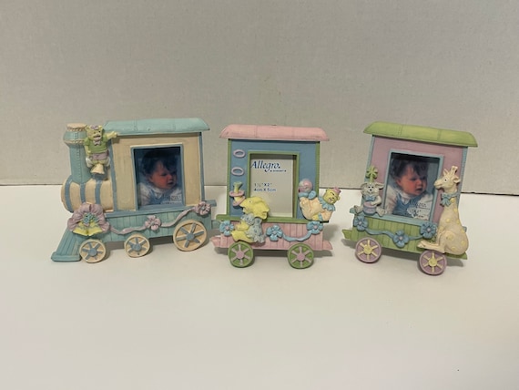 Set of Train Picture Frames stand or hang origanal box RR | Etsy