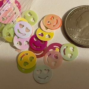 Shiny Smiley Face Confetti Mix, 10 Mm (4) - Etsy