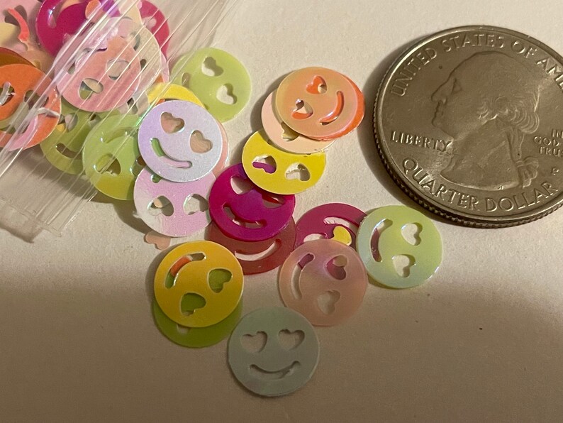 Shiny Smiley Face Confetti Mix, 10 Mm (4) - Etsy