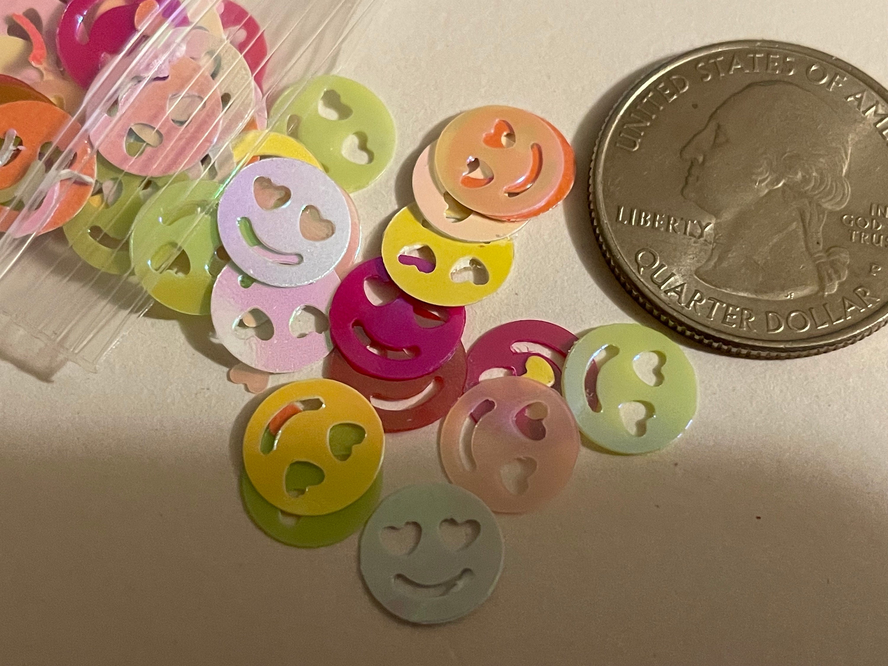Shiny Smiley Face Confetti Mix, 10 Mm (4) - Etsy