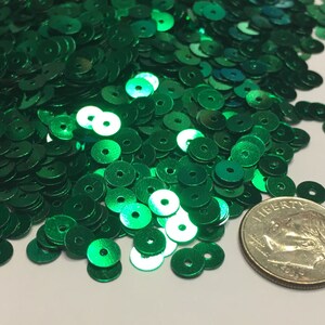 Bag of Green Color Sequins, 5 Mm (33) - Etsy