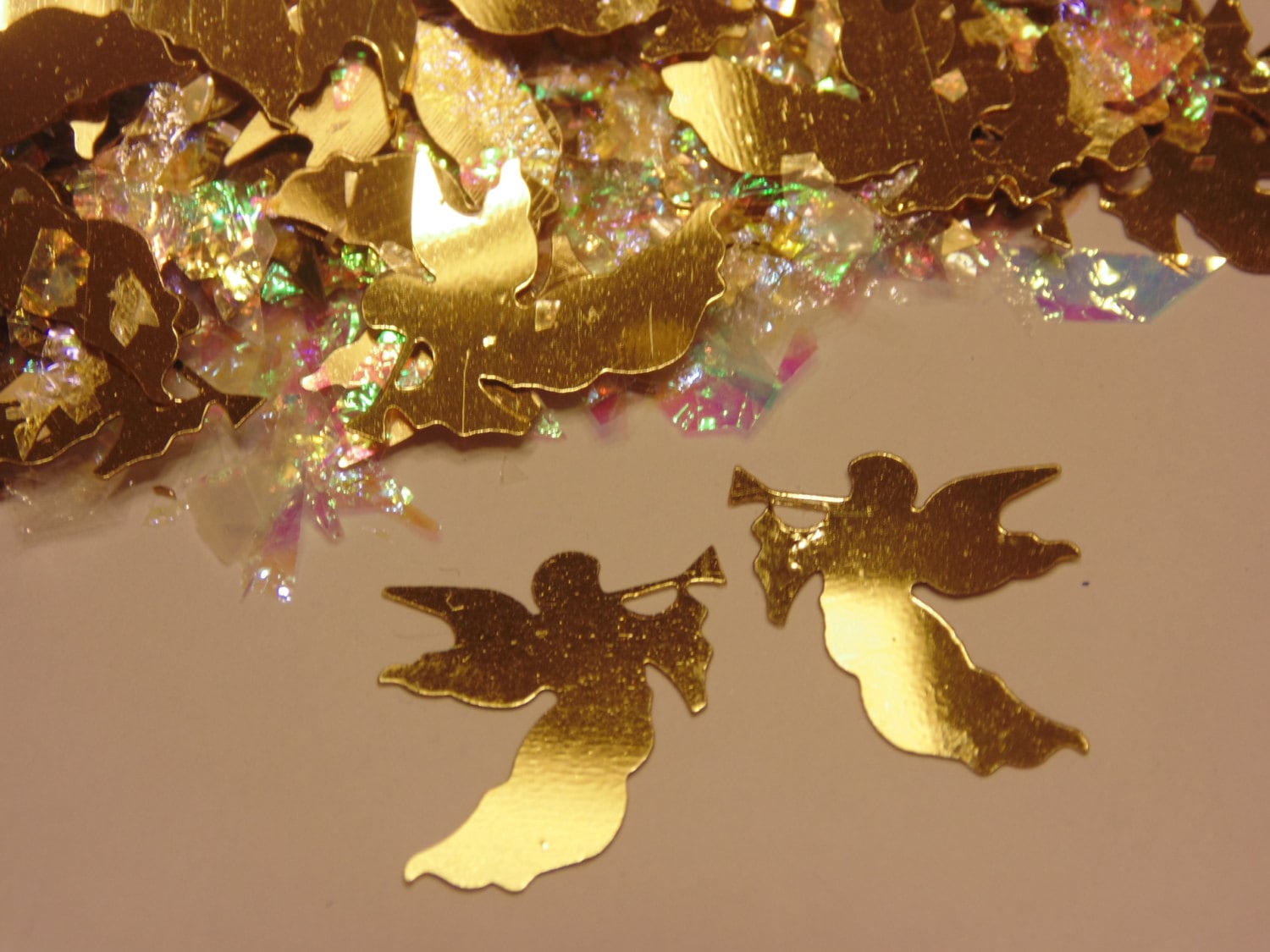 20 gold Angel confetti / sequins 15 x 20 mm 7 | Etsy