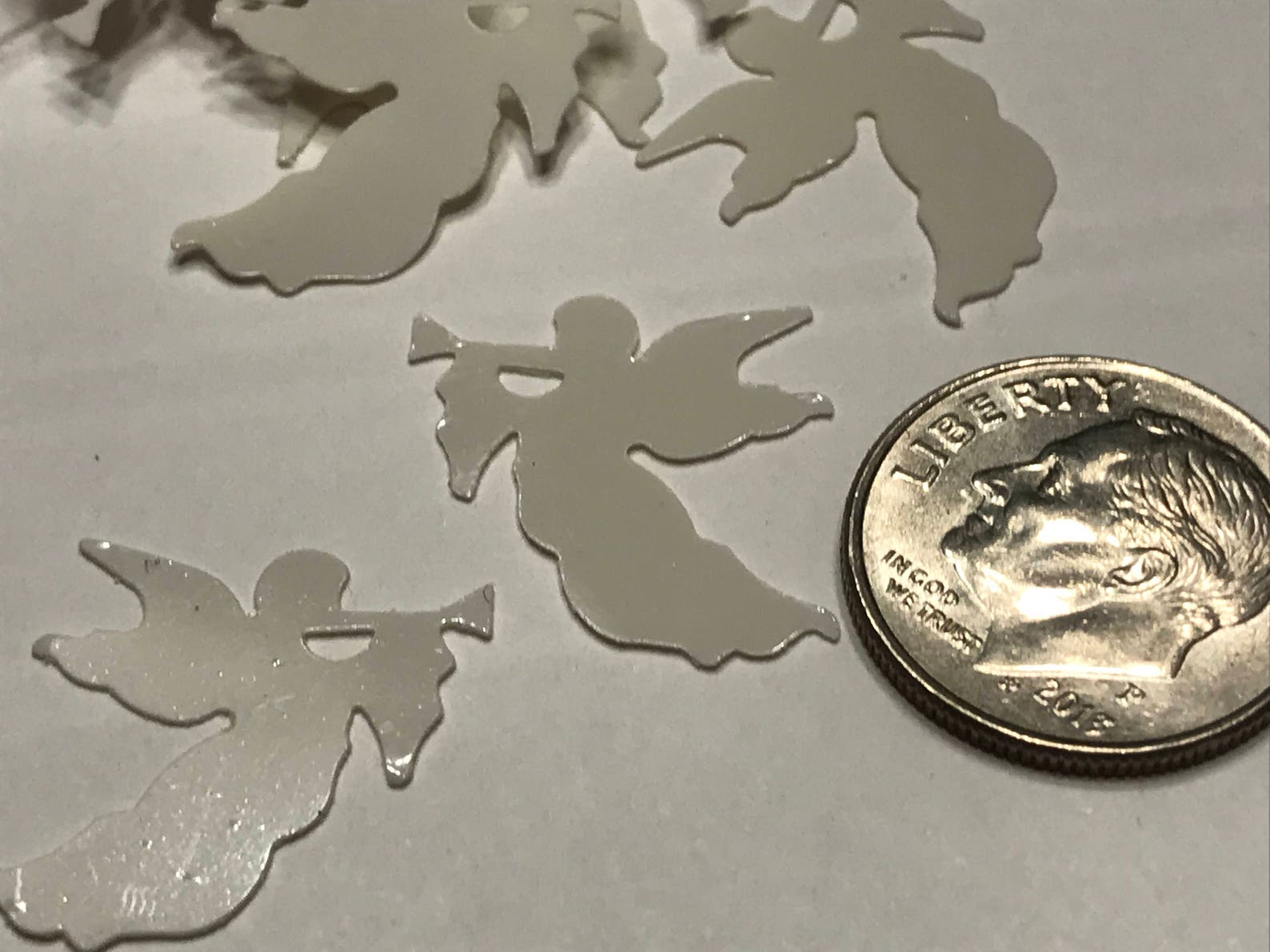 20 White Plastic Angel Confetti , 15 X 17 Mm (24) - Etsy