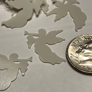 20 White Plastic Angel Confetti , 15 X 17 Mm (24) - Etsy