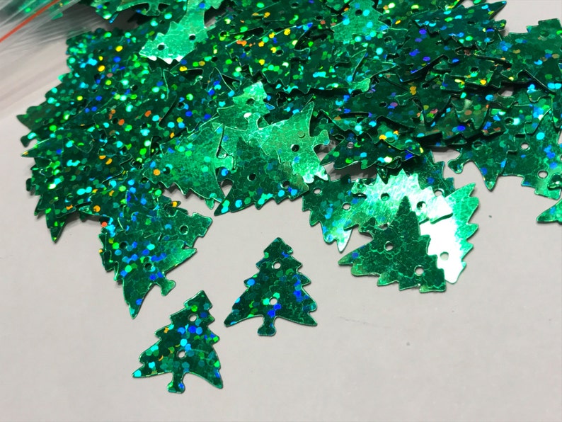 30 Green Multishine Tree Sequins 15 Mm 21 - Etsy