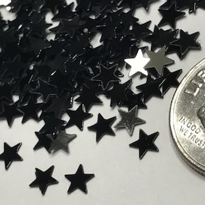 Small Tiny Shiny Black Star Confetti , 4 Mm (5)C - Etsy