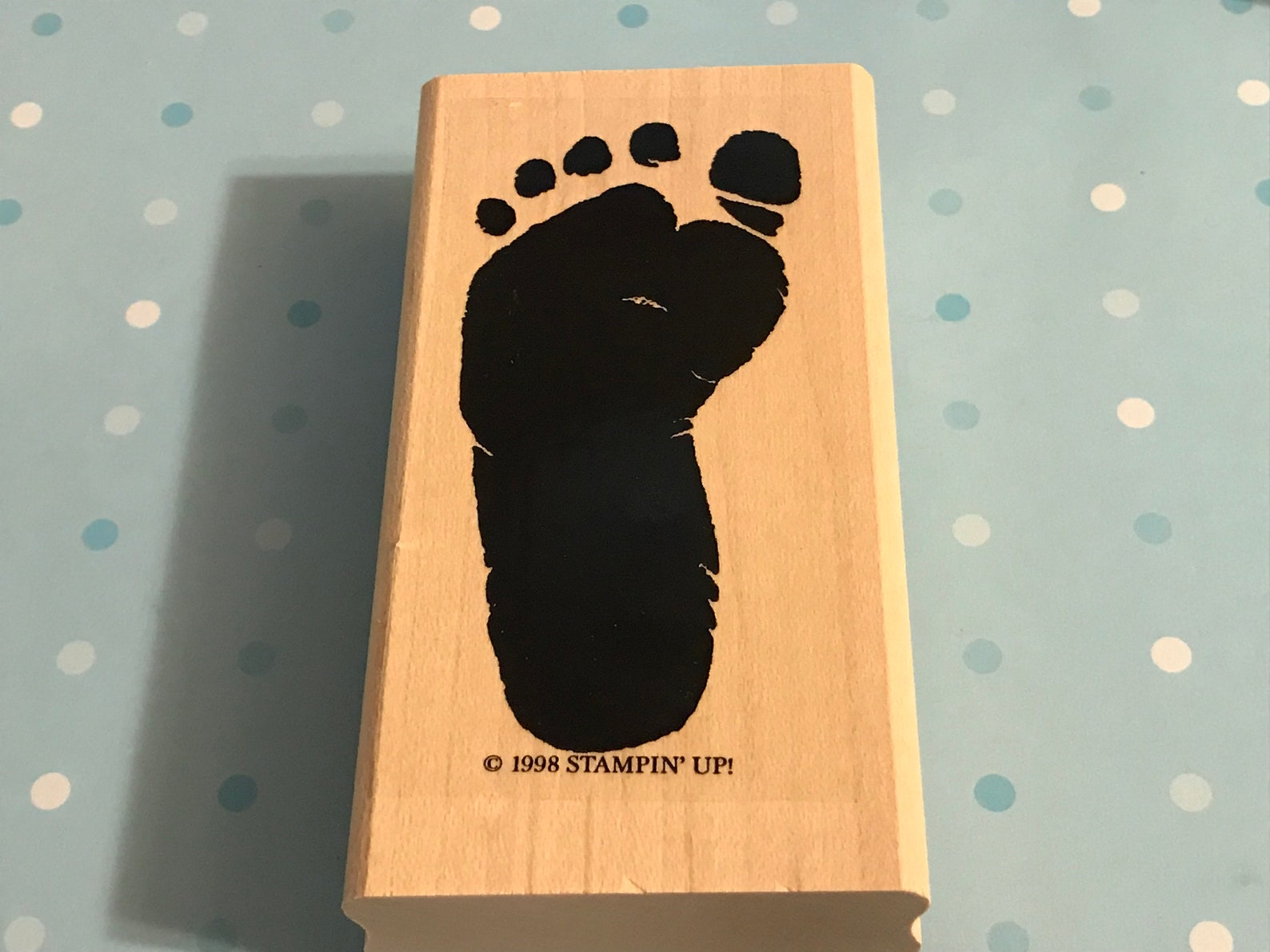 LARGE Foot Print Rubber Stamp 2 3/4 inch BB2/2 | Etsy