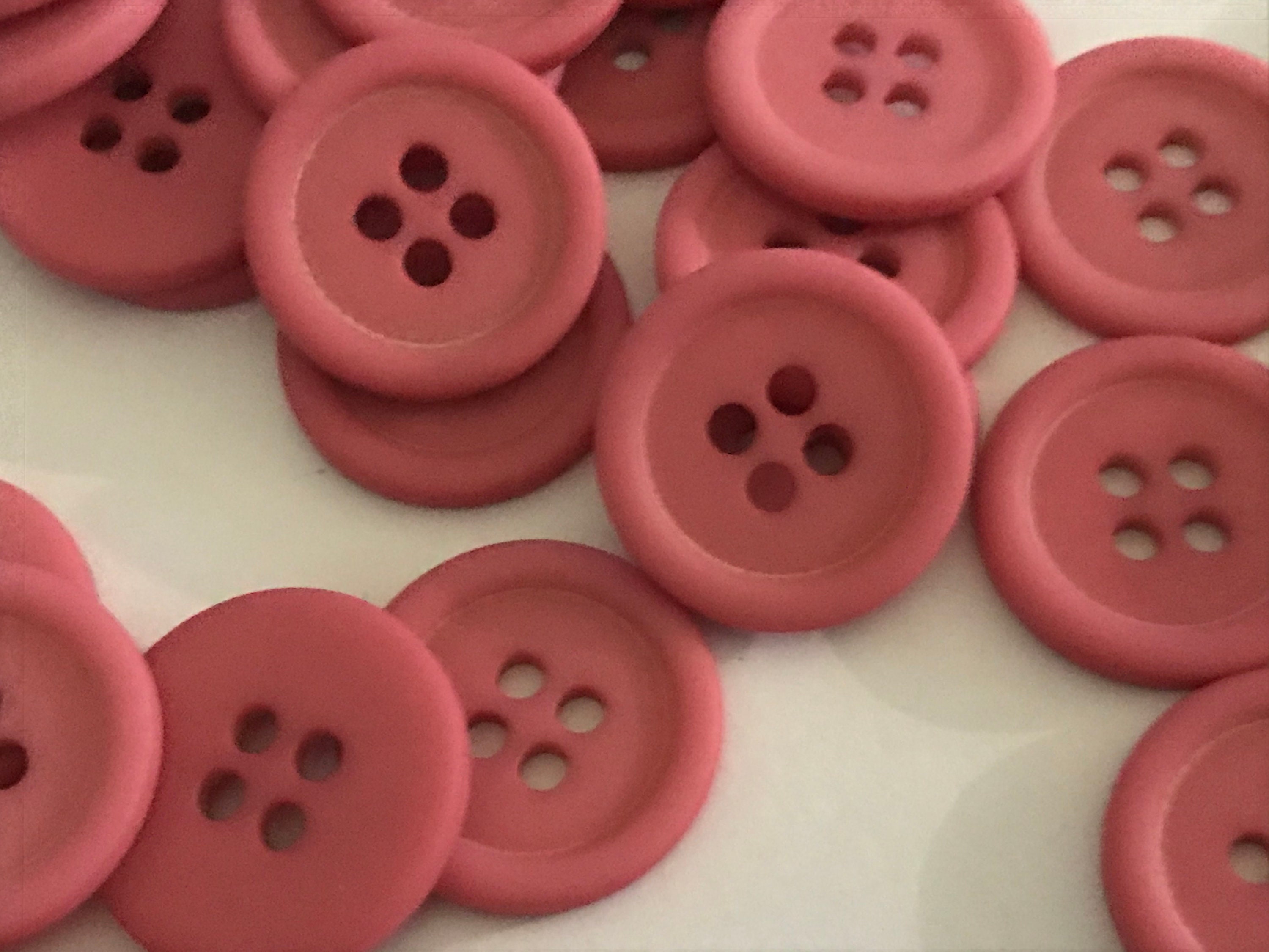 Botón acrílico rosa rosa de 10 cuentas 20 mm 46 | Etsy