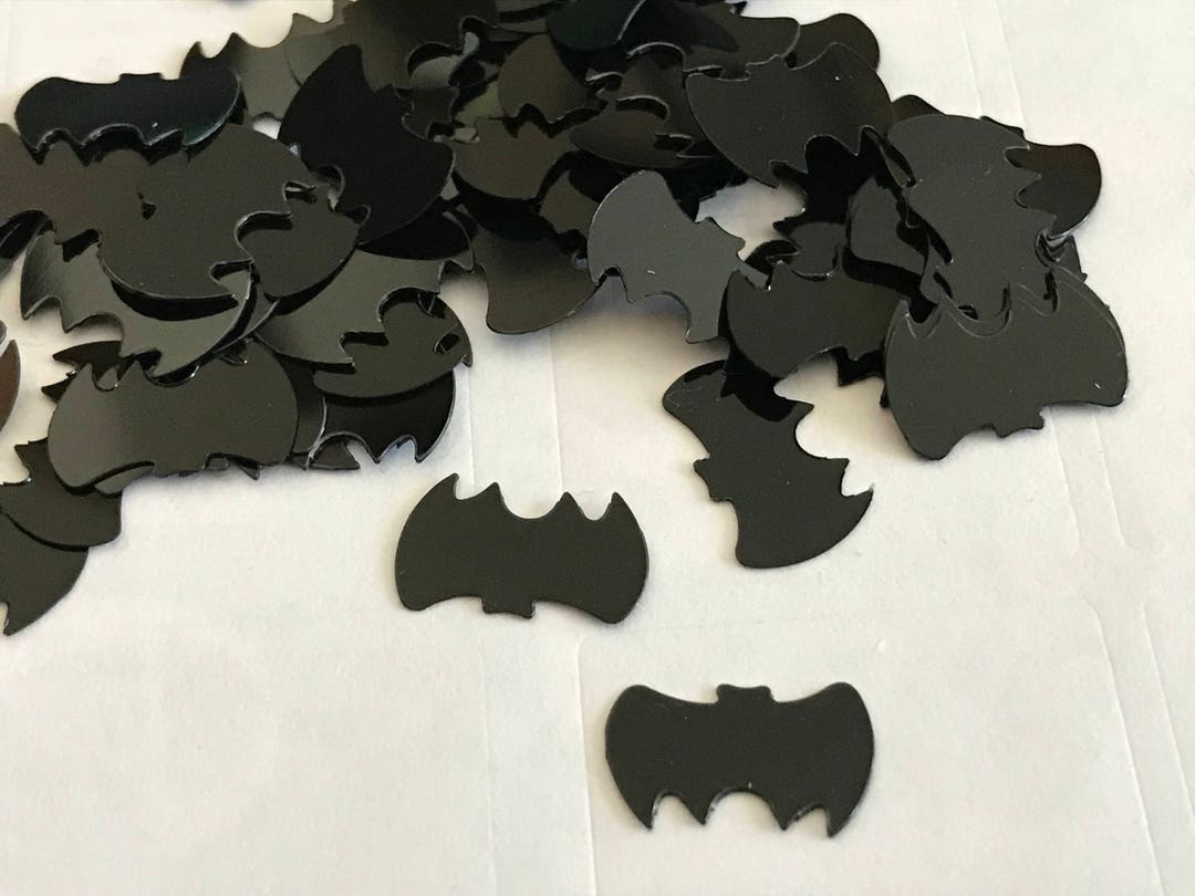 25 - 35 Black Plastic Bat Confetti / Sequins, 7 X 10 Mm (3C) - Etsy