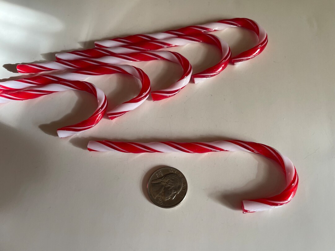 6 Count Shatterproof Candy Cane Ornaments, 5 Inches Long (RR33) - Etsy