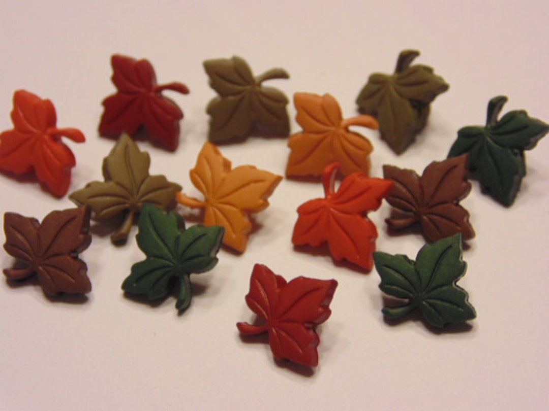 10 Tiny Leaf Buttons, 11 X 12 Mm (B4) - Etsy