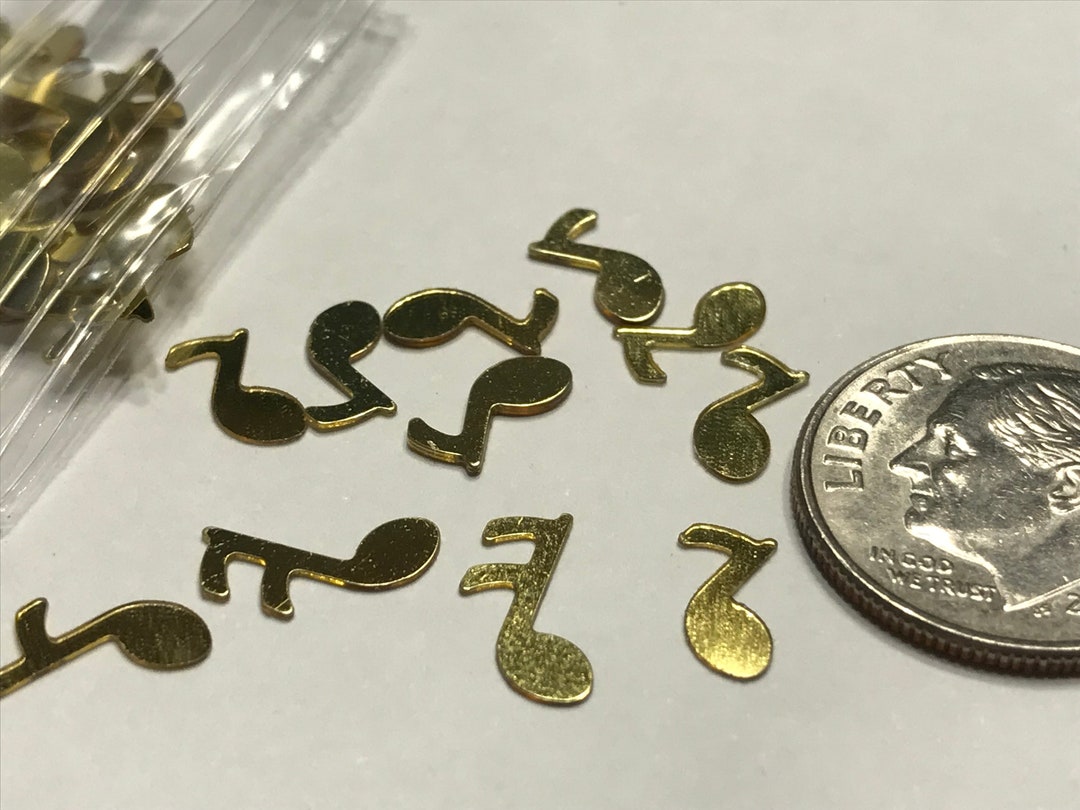 Gold Tinsel Music Note Confetti Mix, 10 Mm (18) - Etsy