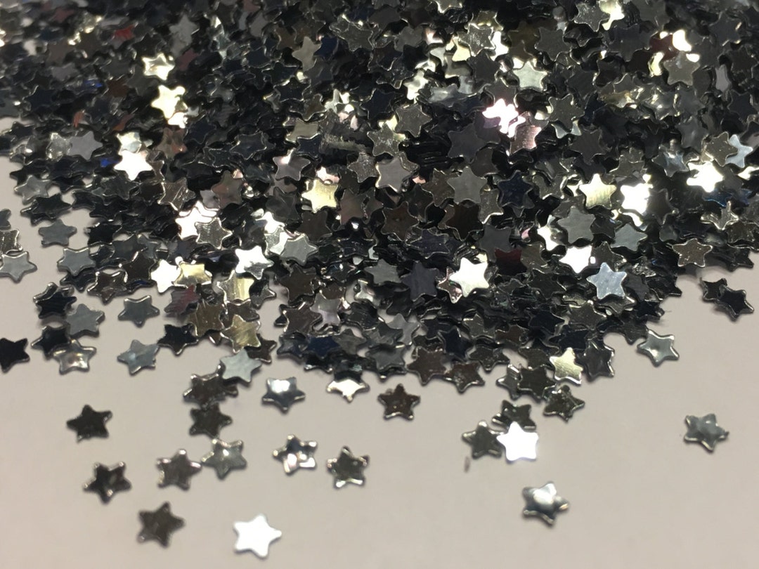 Tiny Dark Silver Star Confetti / Sequins, 3 Mm (23)M - Etsy