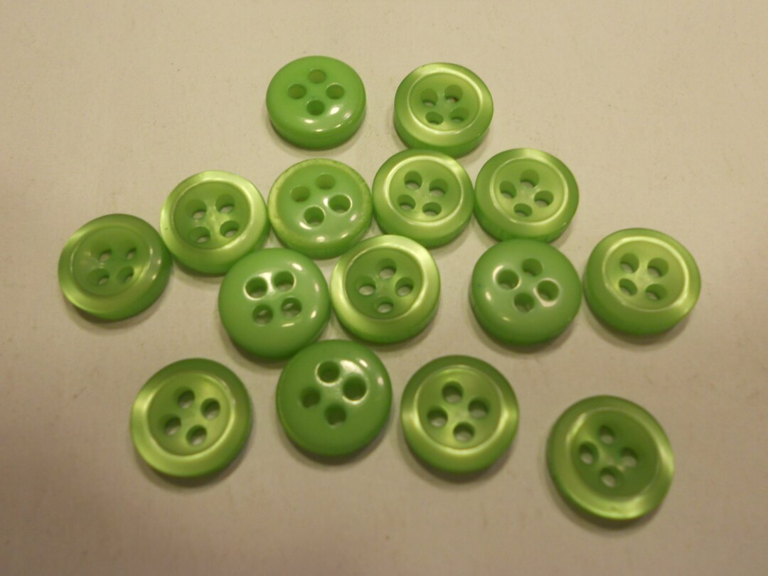 15 Small Shiny Lime Green Buttons, 11 Mm (28) - Etsy