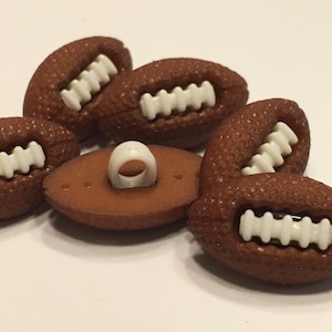 5 Acrylic Football Buttons 20 X 12 Mm 45 - Etsy