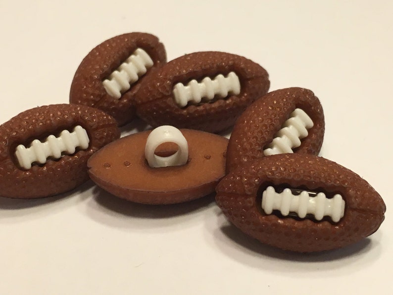 5 Acrylic Football Buttons 20 X 12 Mm 45 - Etsy