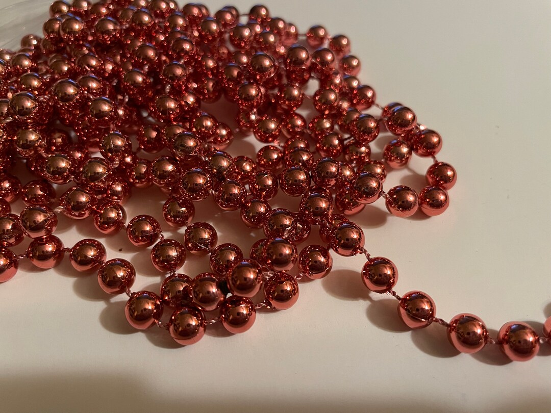 9 Feet Shiny Rose Color Acrylic Bead Garland (A2) - Etsy