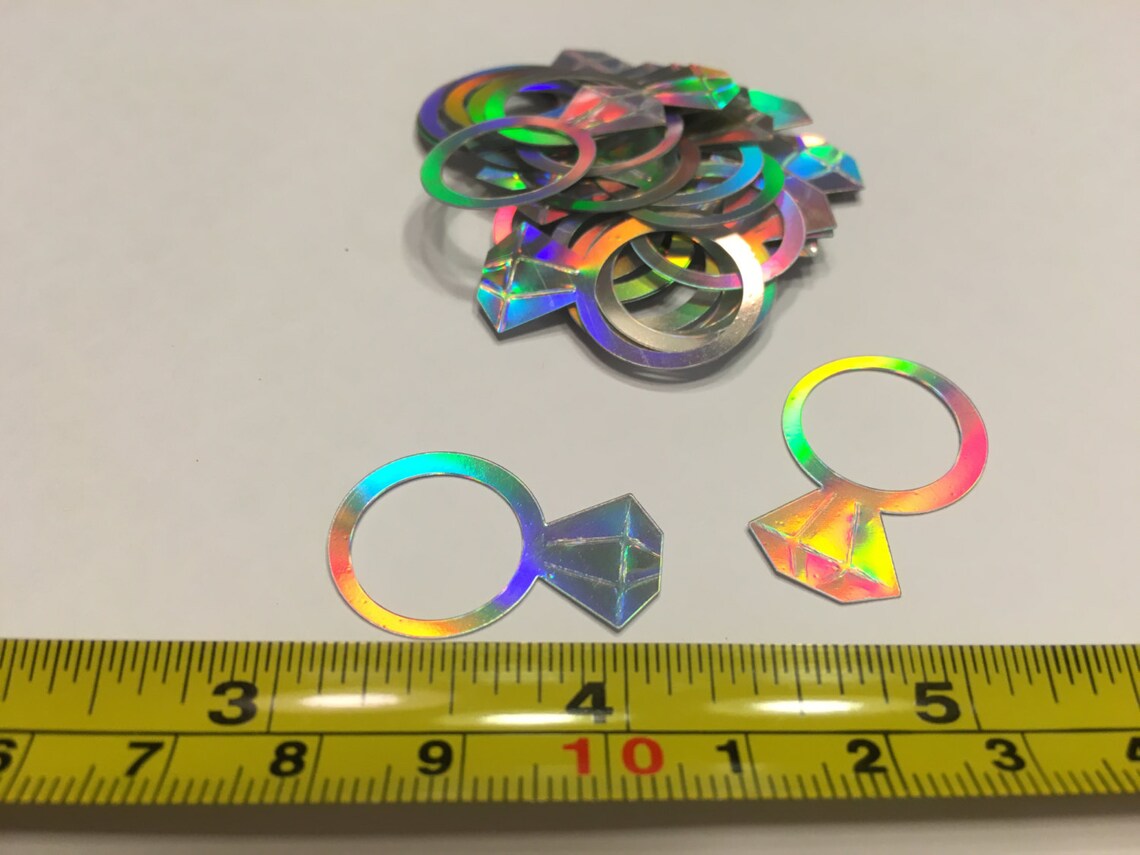 20 Large Silver Color Ring Confetti / Sequins, 18 X 30 Mm (19)H - Etsy