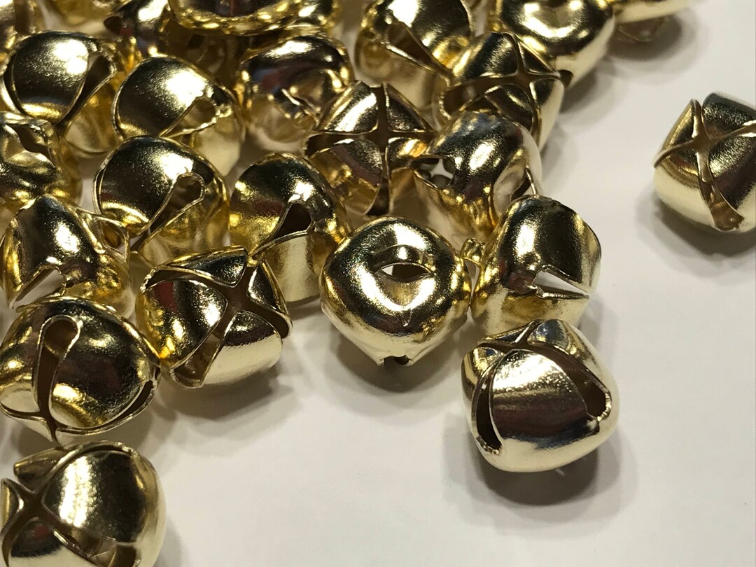 10 Small Shiny Gold Color Jingle Bells, 9.5 Mm (HR700) - Etsy