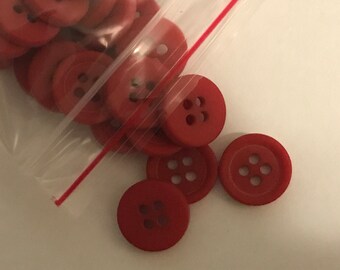 Dark Red Buttons | Etsy
