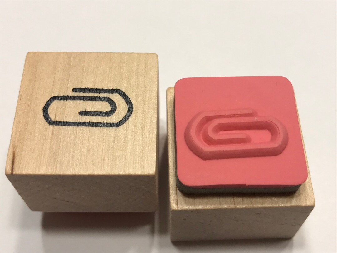 Small Paper Clip Rubber Stamp, 17 Mm BB4/10 - Etsy