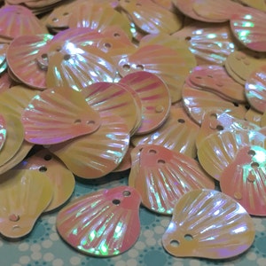 30 Large Iridescent Sea Shell Sequins / Confetti , 14 Mm (24) - Etsy