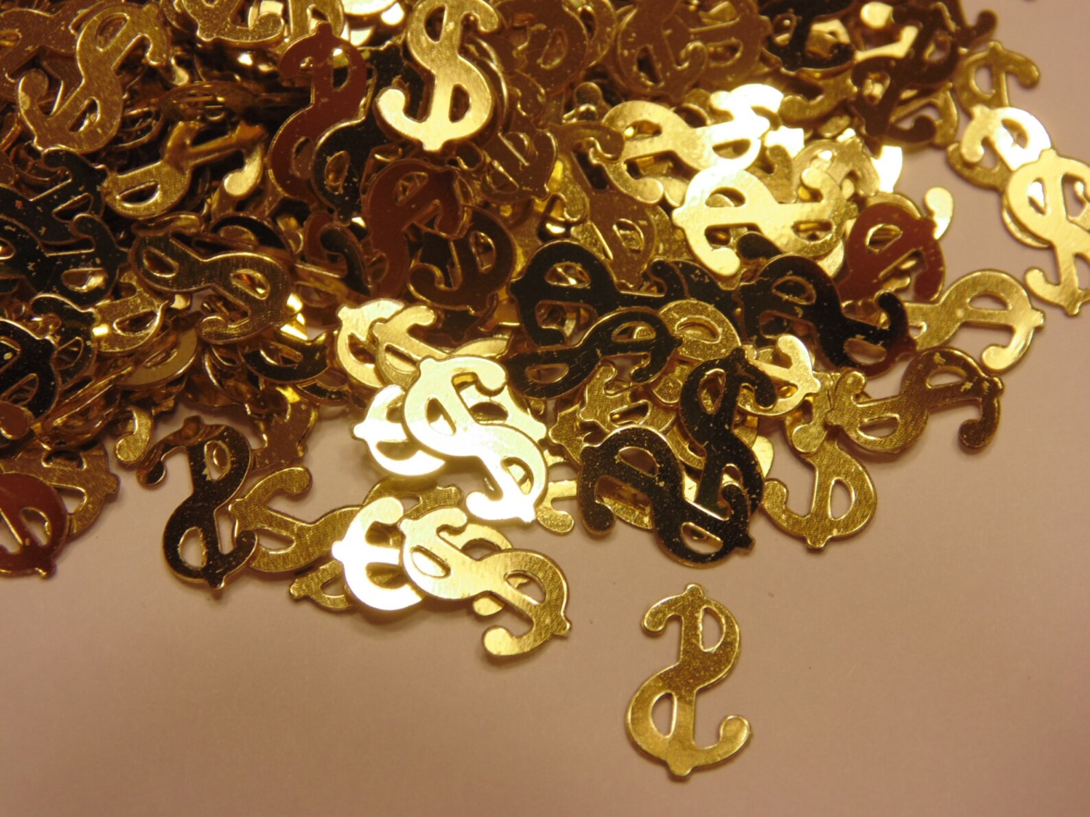 Shiny Gold Color Dollar Sign Confetti / Sequins, 11 Mm (7) - Etsy