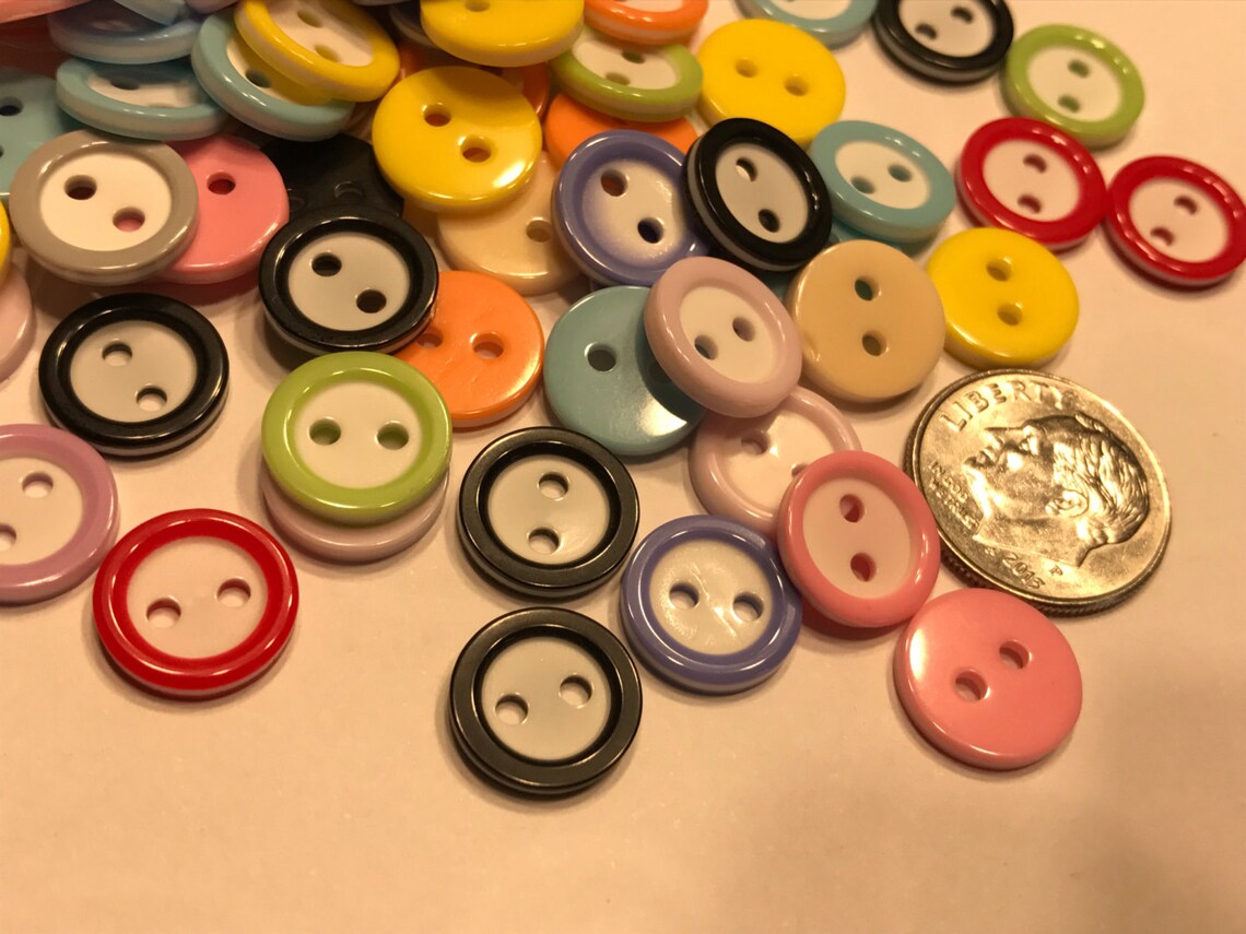 20 Piece Assorted Acrylic 2 Hole Button Mix 12 Mm B13 | Etsy