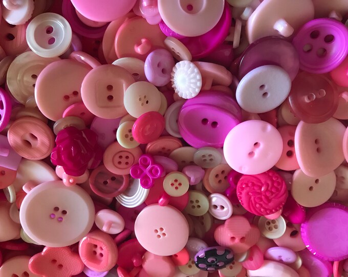 50 Count Assorted Pink Tones Craft Button Mix, 10-26 Mm (21) - Etsy