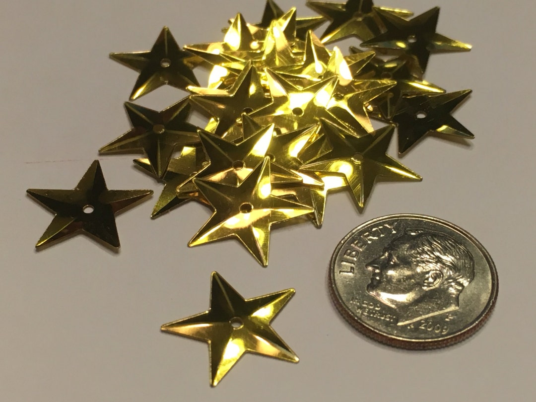 25 Piece Gold Color Star Sequins, 15 Mm (4) - Etsy
