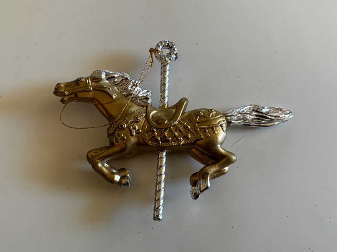 Vintage Plastic Carousel Horse Ornament, 4.5 Inches RRCL3 - Etsy