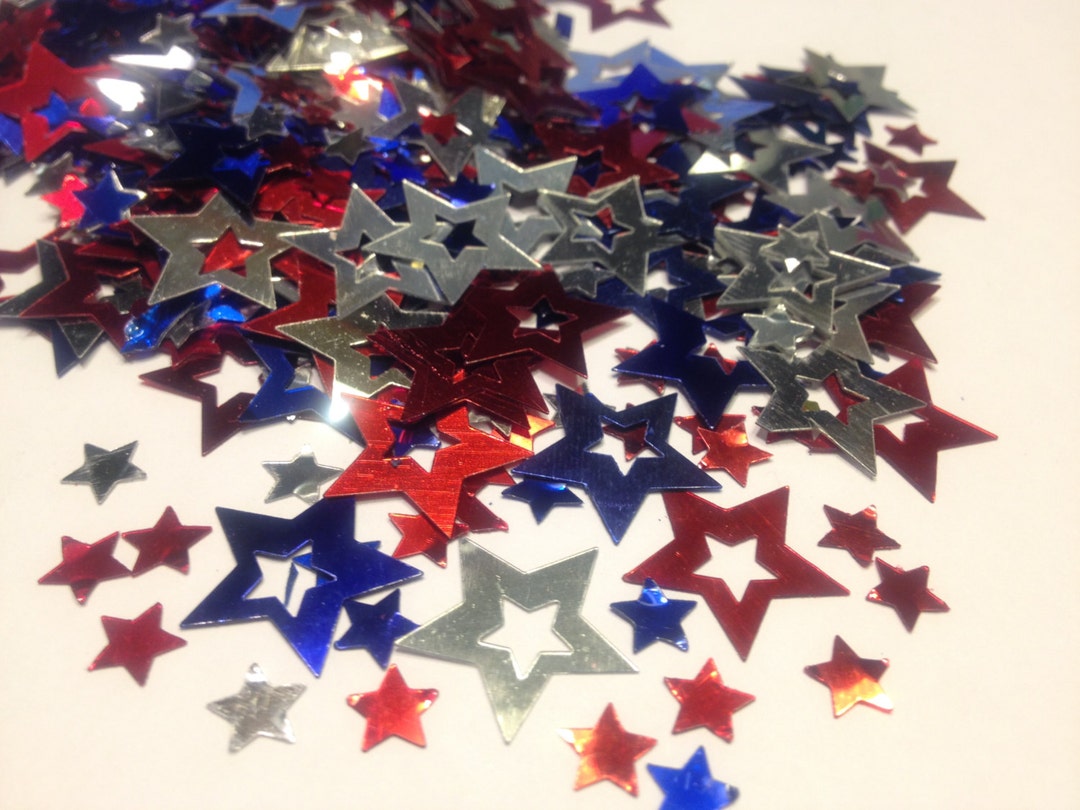 Mix of Red, Silver and Blue Sequins / Confetti, 7-18 Mm (12) - Etsy