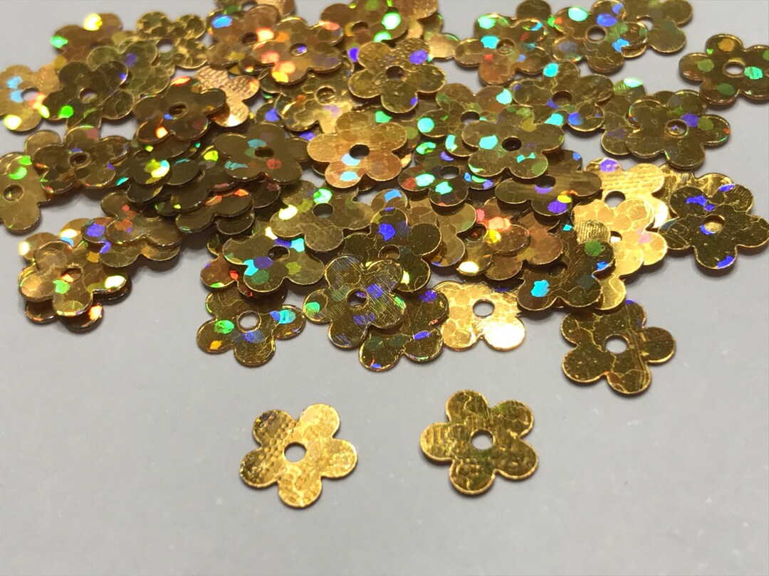 Golden Yellow Flower Sequins / Confetti, 8 Mm (37) - Etsy