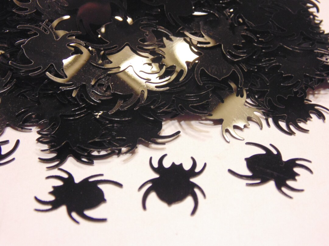 25 Plastic Black Spider Confetti / Sequins, 13 X 16 Mm 10C - Etsy