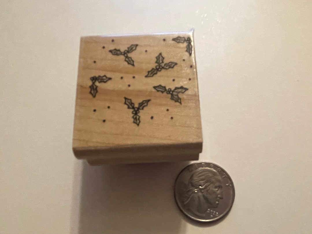 Holly All Over, Rubber Stamp, 1 1/2 Inch BB1/3 - Etsy