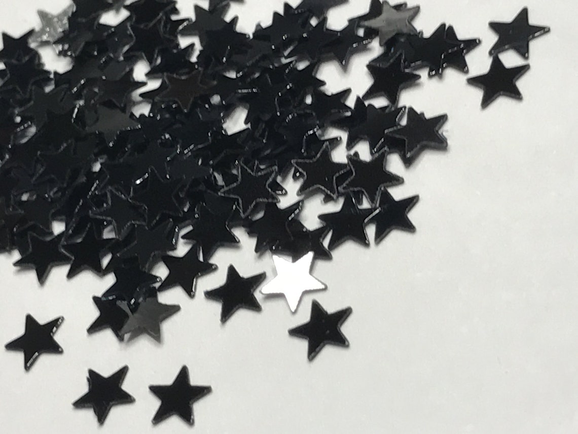 Small Tiny Shiny Black Star Confetti , 4 Mm (5)C - Etsy