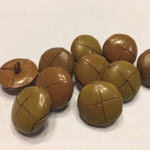 10 Vintage Brown Leather Buttons, 20 Mm 36 - Etsy